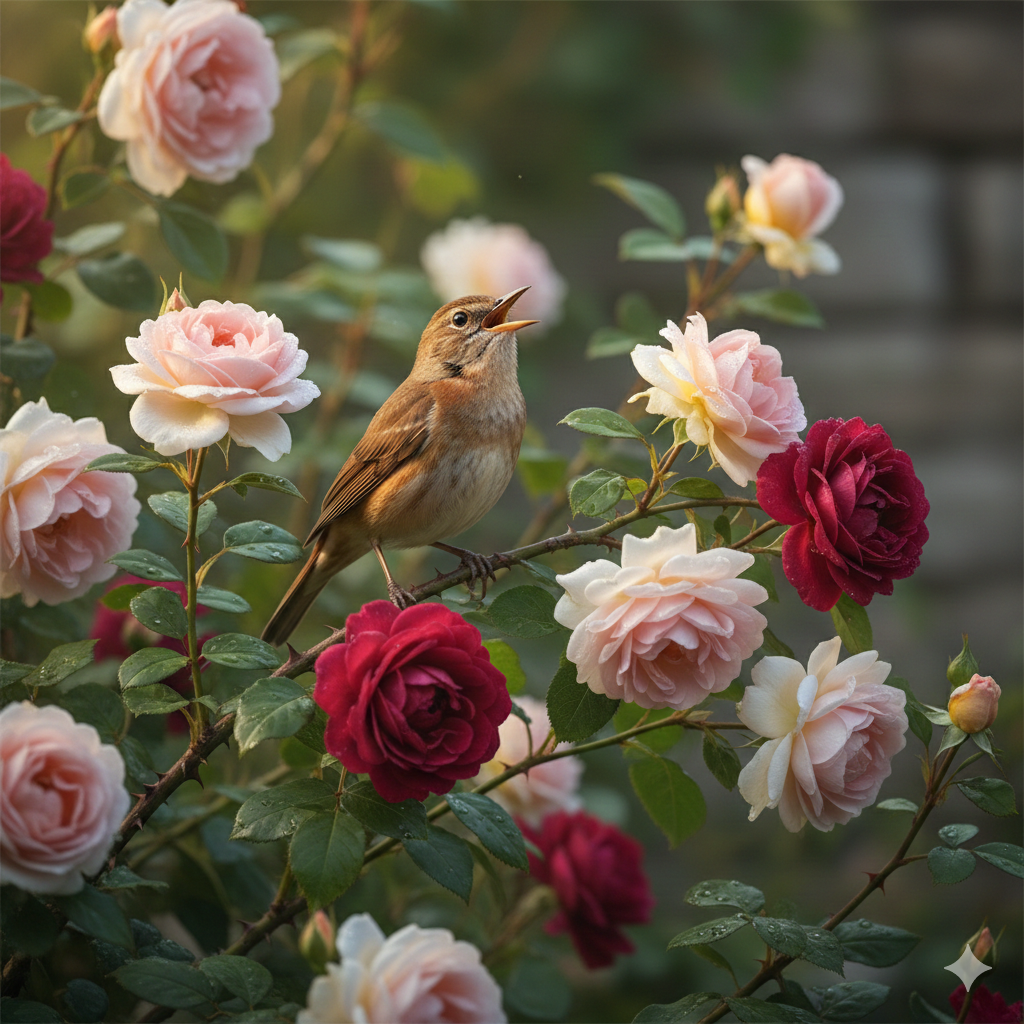 La Rose et le Rossignol : Symbole d'Amour d'Ispahan à Paris